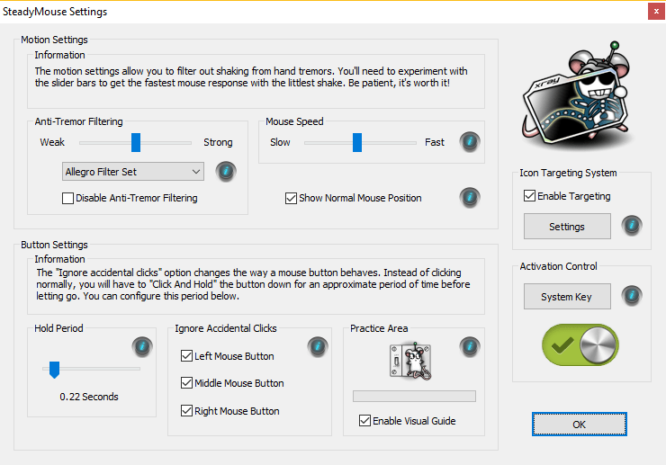 SteadyMouse - Hand Tremor Mouse Accessibility Software - Manual